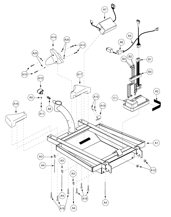 Pride Dart (SC51) - Frame Assemblies - Front – Monster Scooter Parts