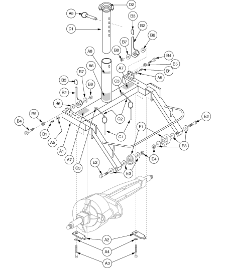 Pride Legend (SC340) - Frame Assemblies - Rear - L-31000 - L-43949 ...