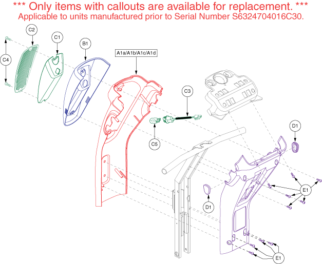 Pride Legend XL (SC3450) - Shroud Assemblies - Tiller - S6324704016c30 ...