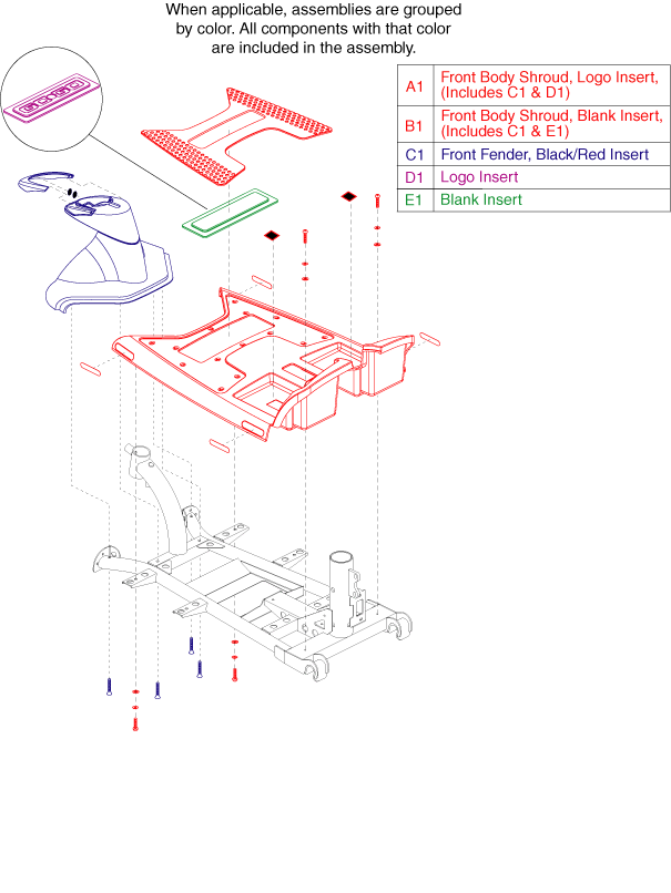 Go-Go Elite Traveller 3-Wheel (SC40E) - Shroud Assemblies - Front ...