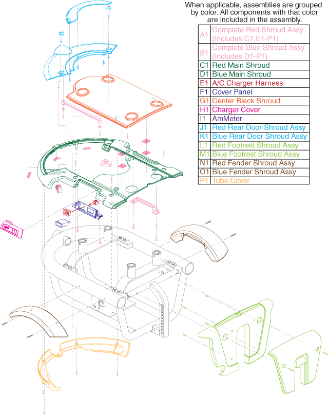 Jet 3 Ultra - Shrouds - On Board Charger – Monster Scooter Parts