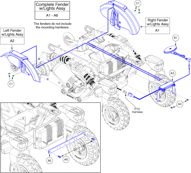 Quantum 4Front - Shrouds - Fenders - Fenders, Lights – Monster Scooter ...