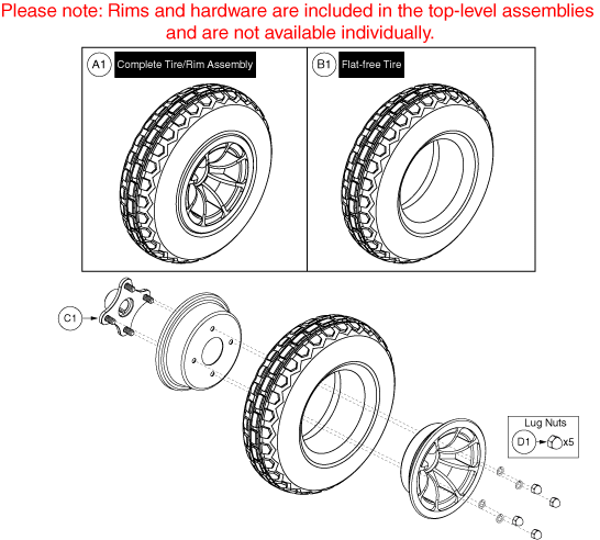Quantum 4Front - Drive Wheels - Flat Free - Used W/ 4 Spoke Hub ...