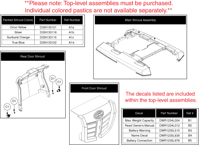 Quantum Q6 Edge - Shrouds - Pickable Colors - Shroud Color Matrix - No ...