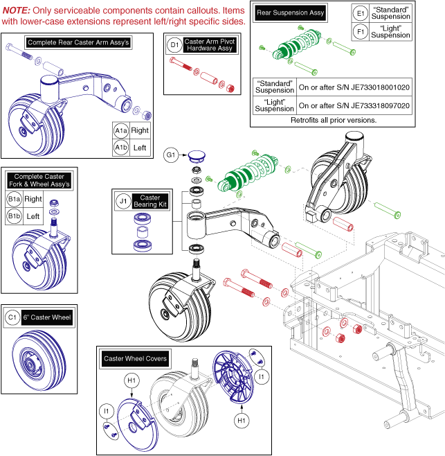 Quantum Q6 Edge 3.0 - Caster Arms / Suspension - Rear Caster Arms ...