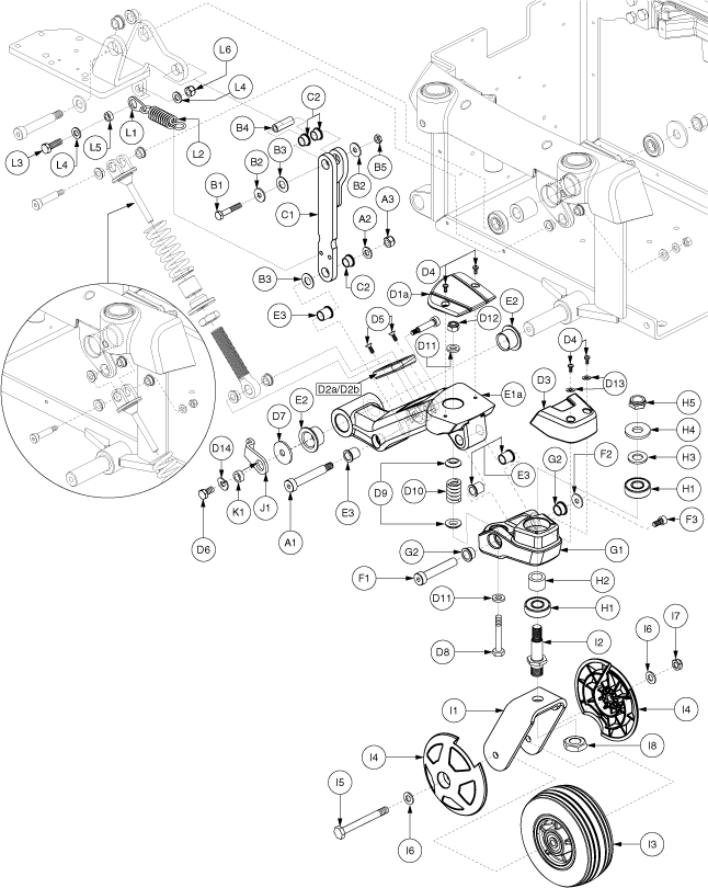 Quantum Q6000XL - Anti -Tip / Front Suspension - Anti -Tip - Used On O ...