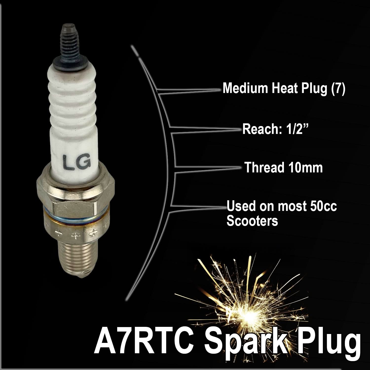 A7RTC Spark Plug – Monster Scooter Parts