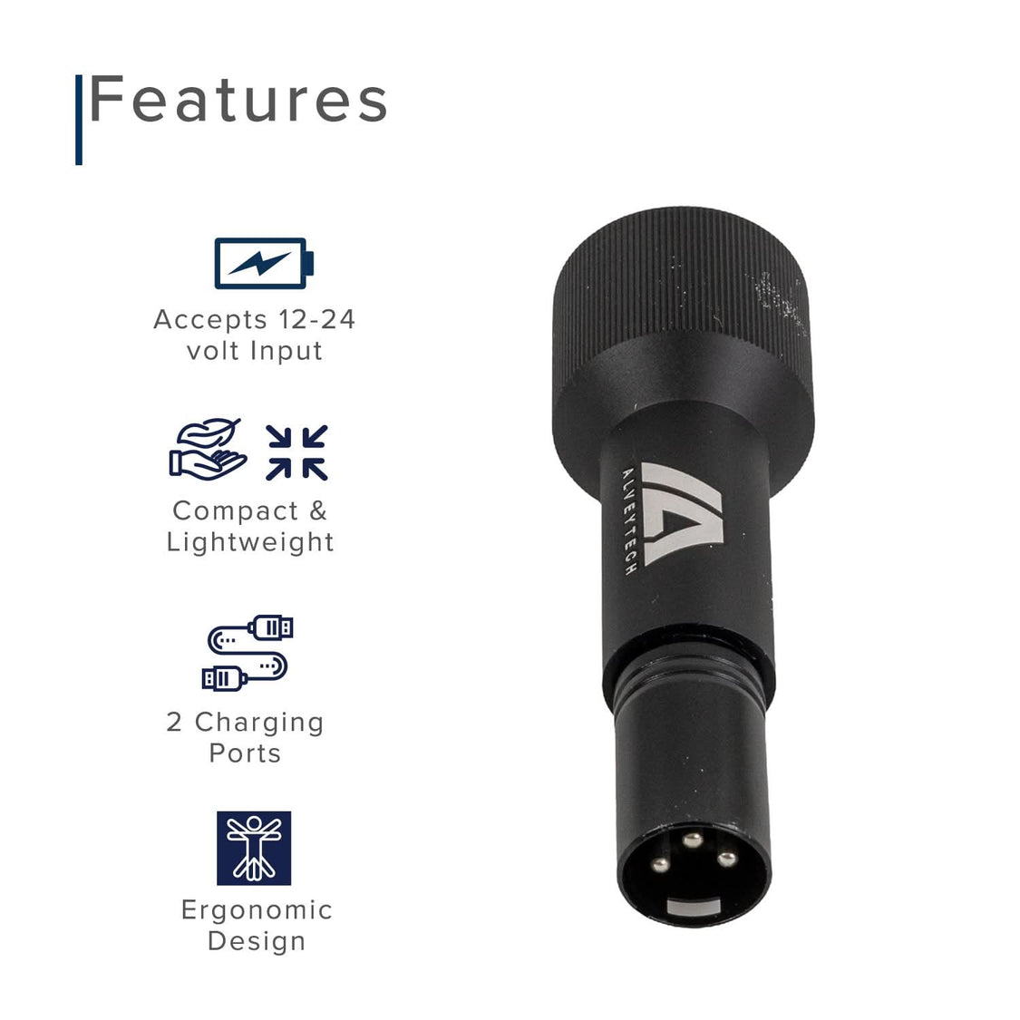 XLR Charging Adapter with Dual Ports USB-A & USB-C for Scooters & Powe ...