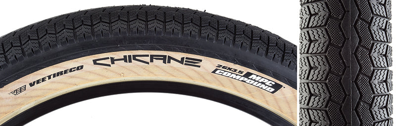 26"x3.5" Black/Tan Chicane Bicycle Tire – Monster Scooter Parts