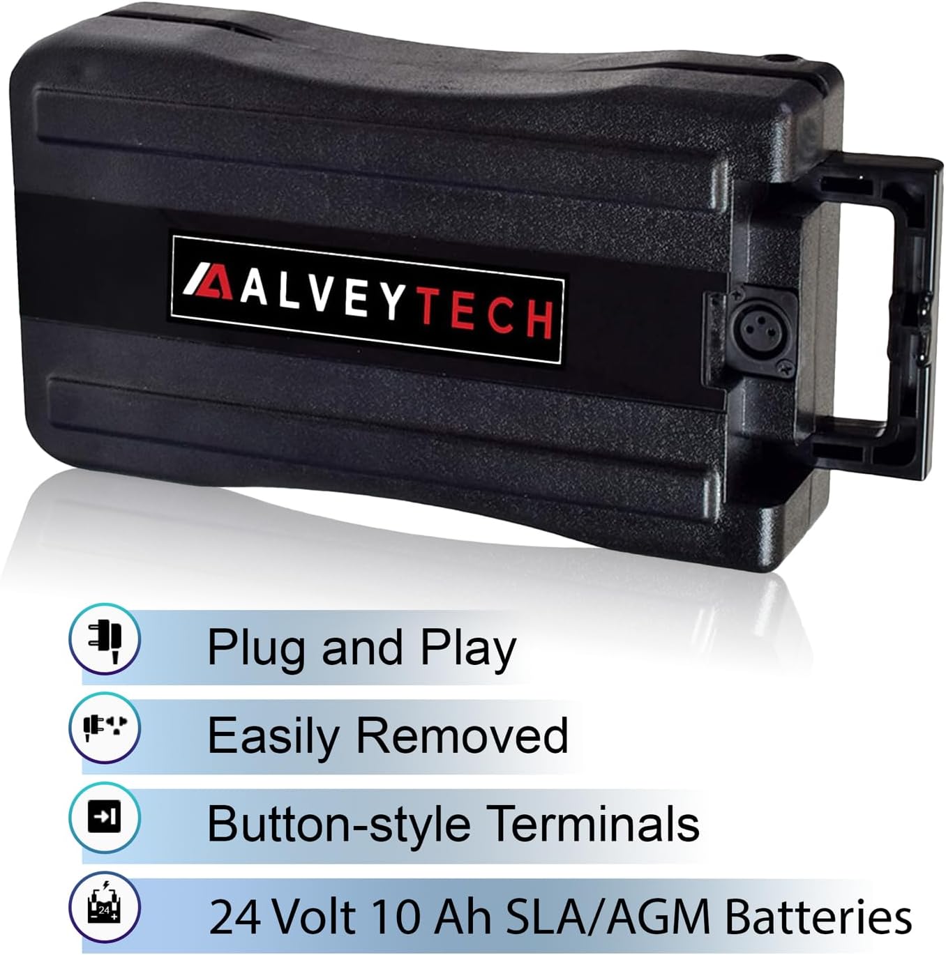 AlveyTech 24 Volt Rack Mount Battery Pack for Currie Electric Bikes ...