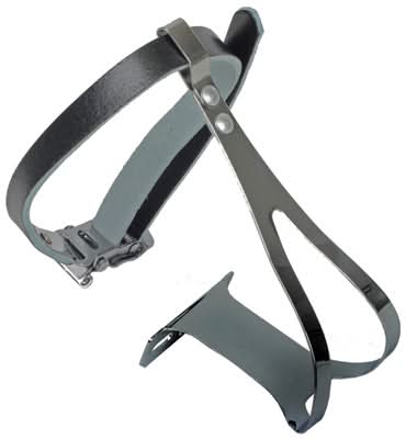 Extra Large Racing Black Chrome Toe Clips with Leather Straps – Monster ...