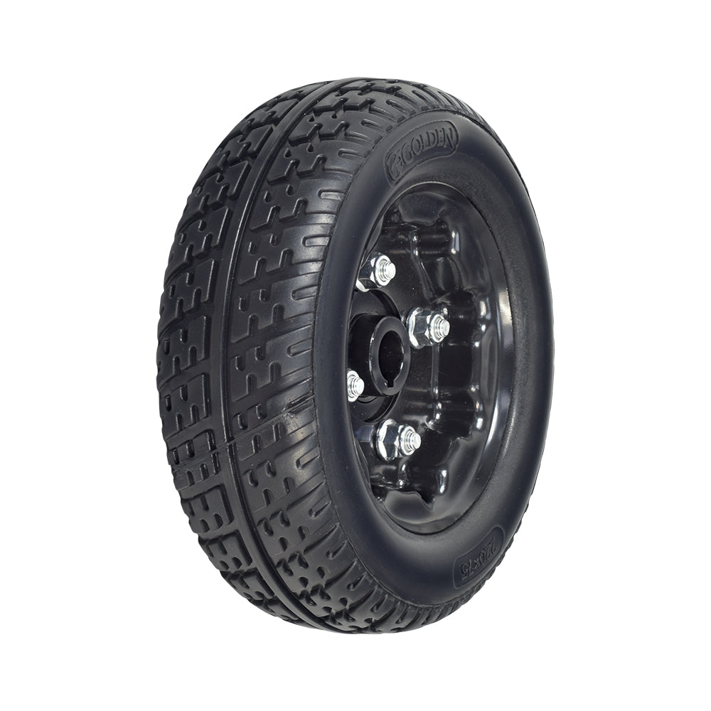 220x75 Solid Black Rear Wheel Assembly for the Golden Technologies Com ...