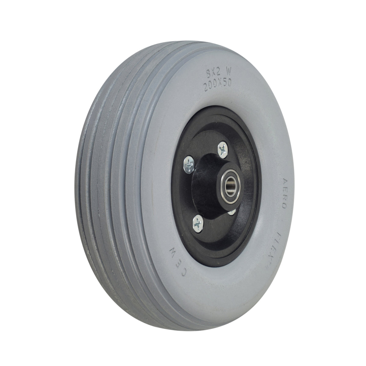 8"x2-1/4" Semi-Pneumatic Caster Wheel Assembly for Invacare Power Chai ...