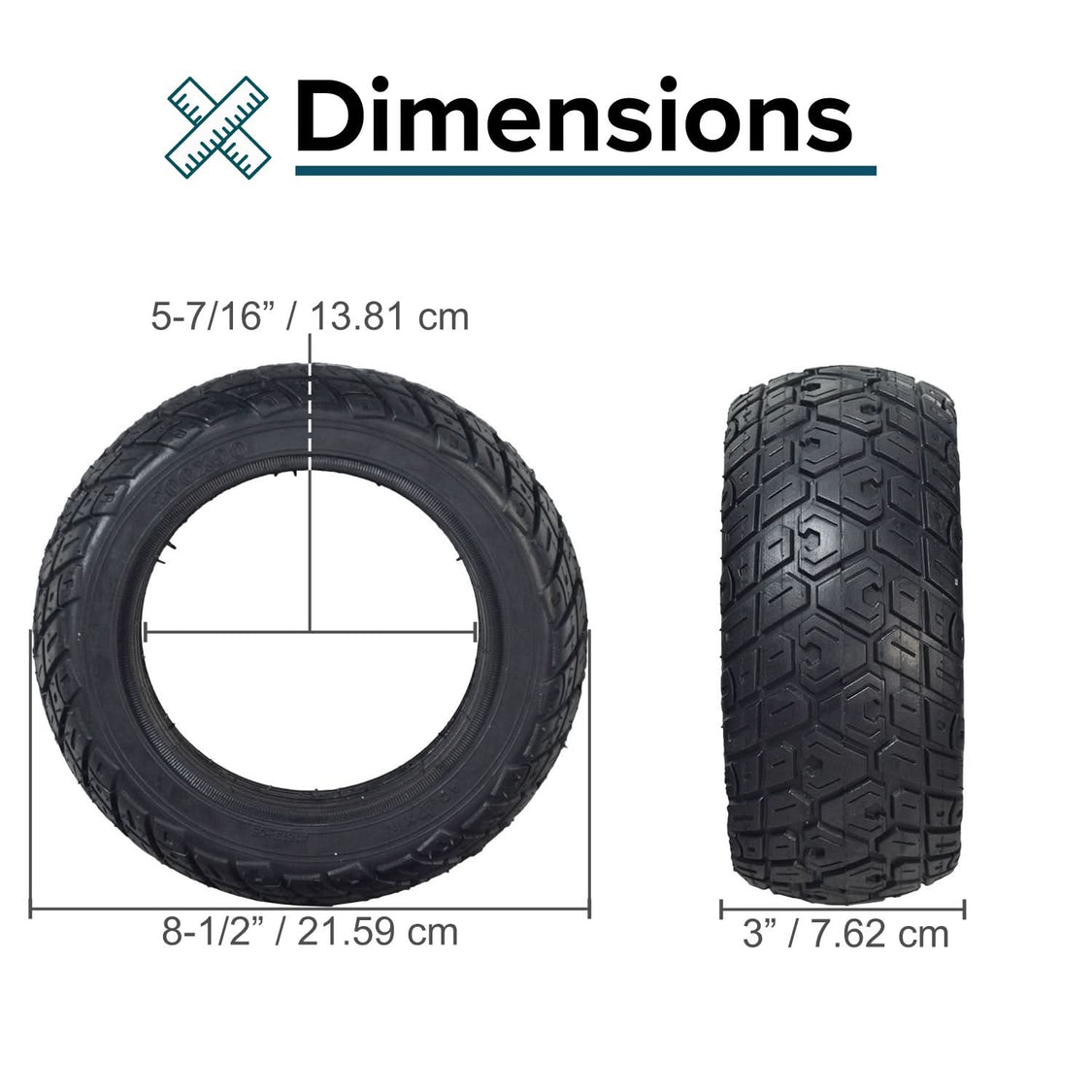 200x90 Solid Tire for Hoverboards – Monster Scooter Parts