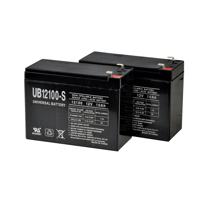 Schwinn S350 Battery Pack - Set of 2 12 Volt 10 Ah Scooter Batteries ...