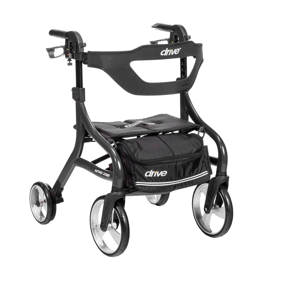 Nitro Sprint Rollator Rolling Walker, Hemi Height – Monster Scooter Parts