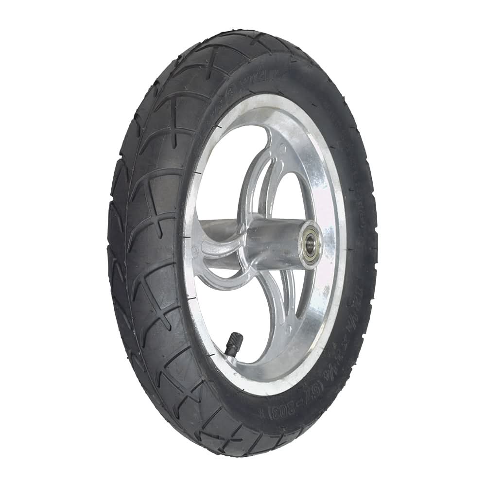 12-1/2" x 2-1/4" Front Wheel Assembly with Axle (Curved Spokes ...